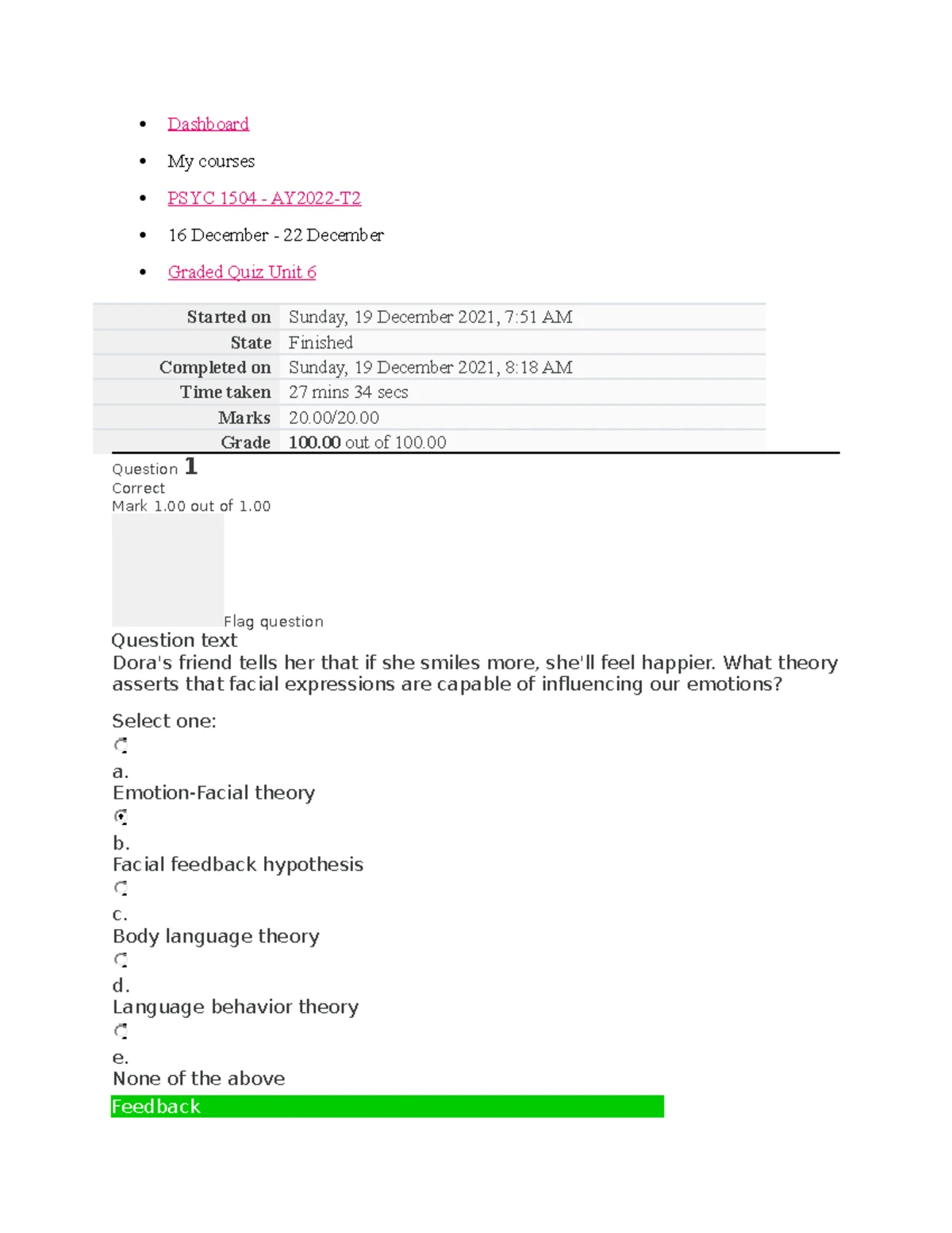 Unit 1 Flashcards Quizlet for Psychology Exam Prep - Studocu