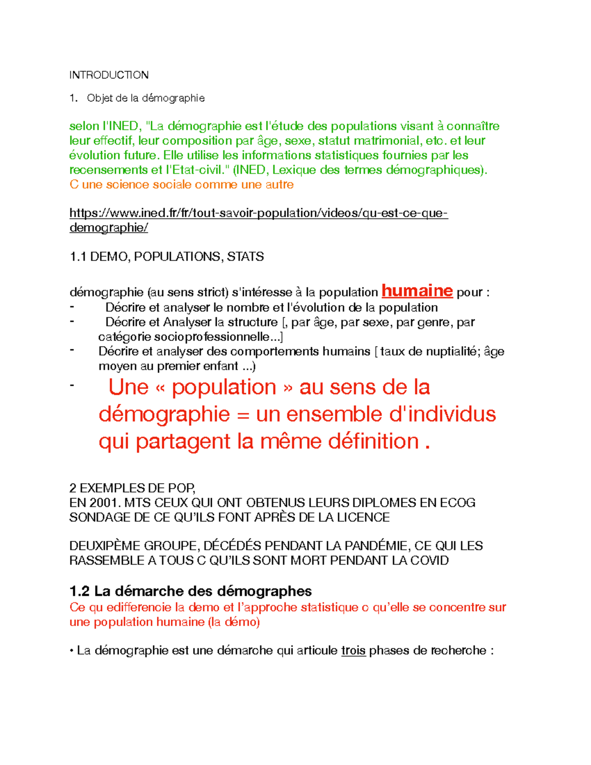 Démographie L2 : Analyse des Populations et Évolution Démographique ...