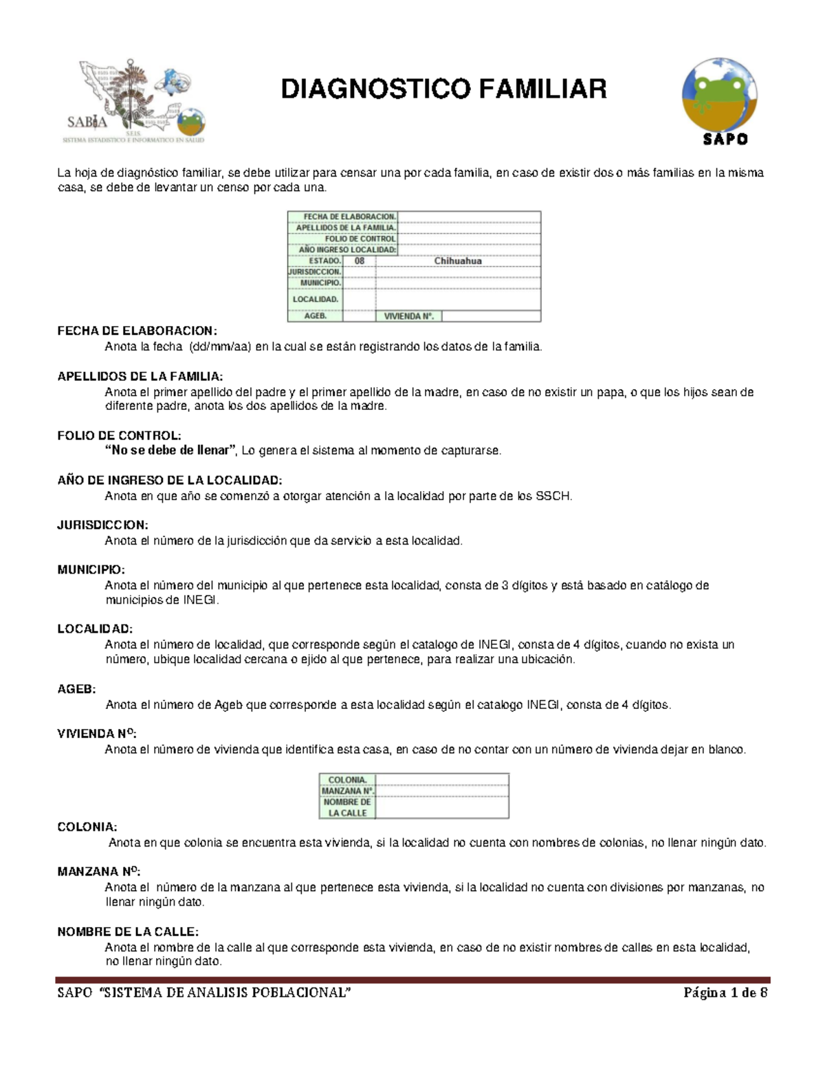 Manual Microdiagnostico final - DIAGNOSTICO FAMILIAR La hoja de diagnóstico familiar, se debe ...