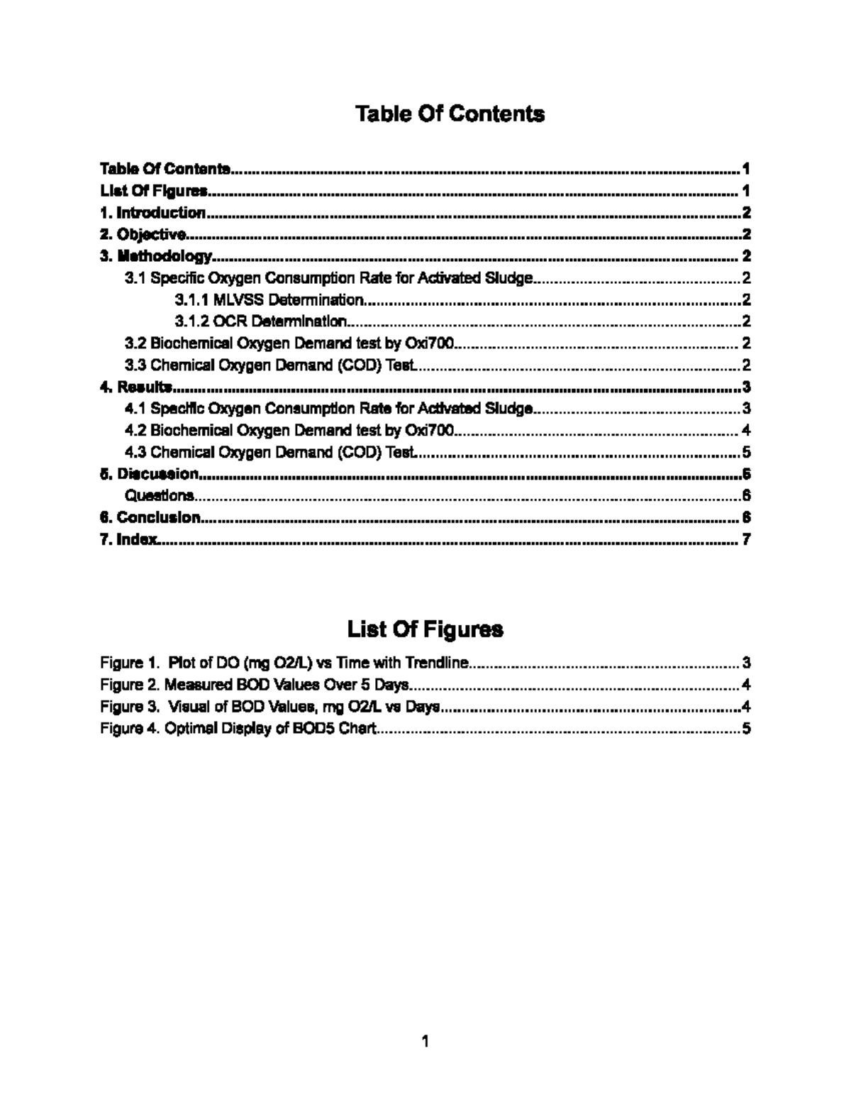 LAB REPORT #4: OCR, BOD, and COD Analysis in CIVI 361 - Studocu