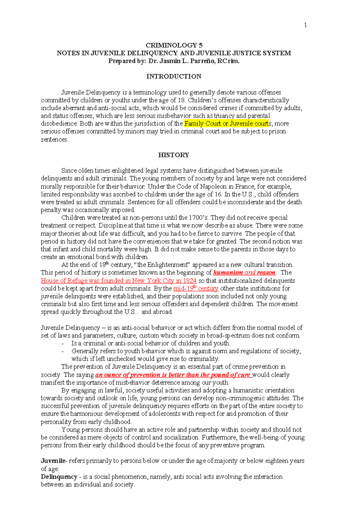 New Notes in Juvenile Delinquency and Juvenile Justice System Repaired ...