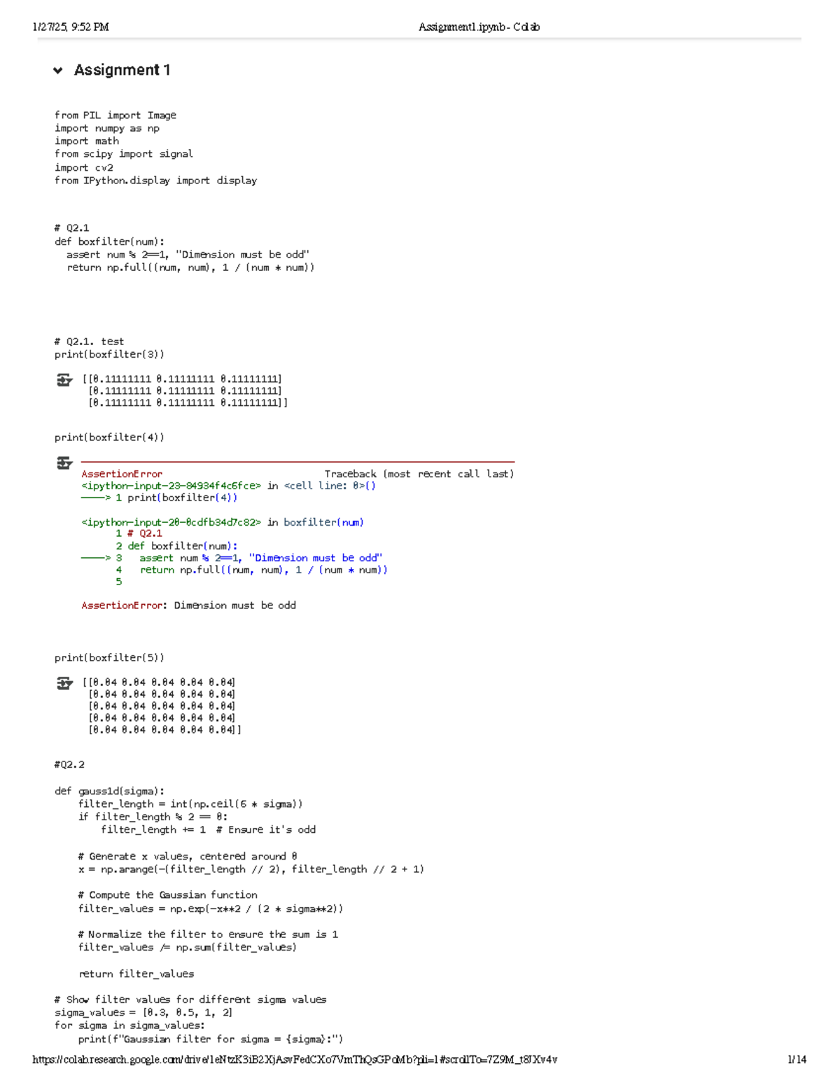 Assignment 1: Image Processing Techniques in Python (CS101) - Studocu