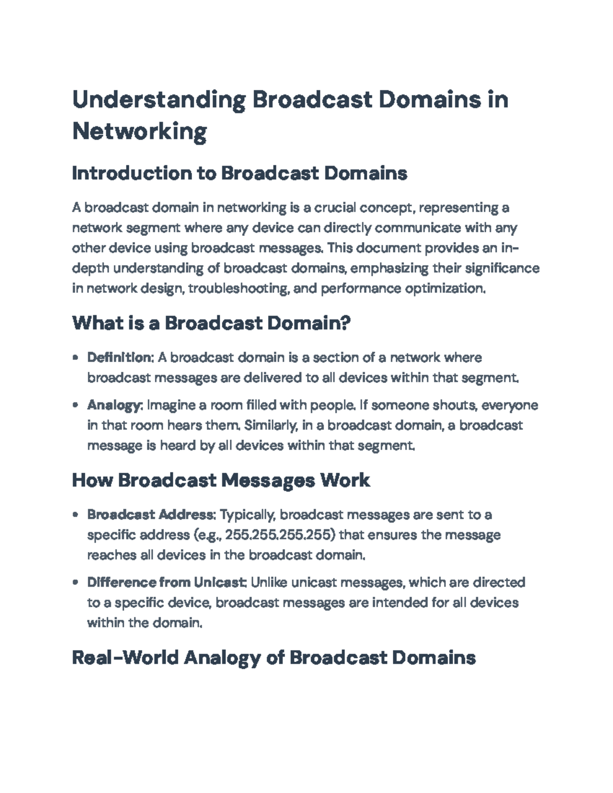 Understanding Broadcast Domains in Networking for CompTIA A+ ...