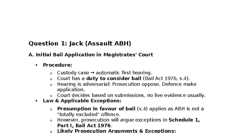 Crim. Lit Tutorial: Bail Applications & Breach of Conditions (22 Sept ...