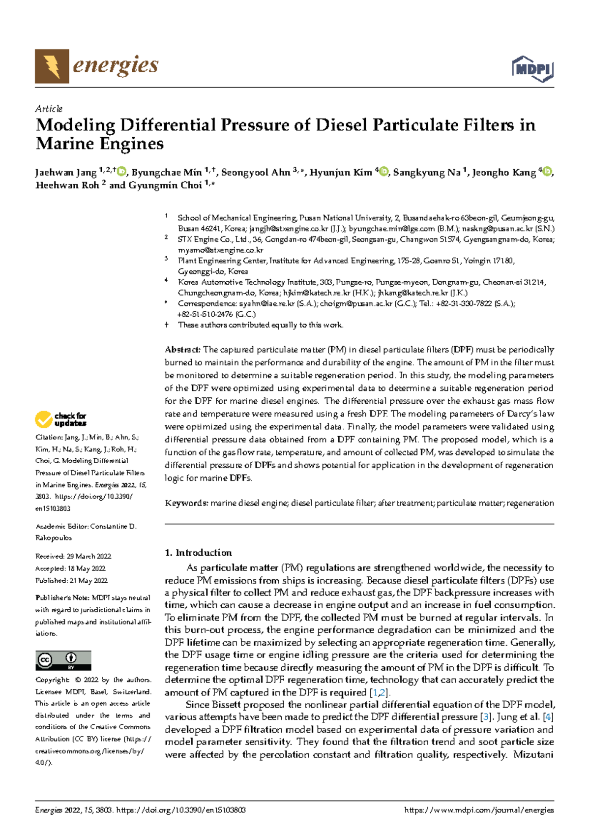 Modeling DPF Differential Pressure in Marine Engines: Key Insights and ...