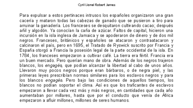 Los Jacobinos Negros: Historia de la Esclavitud en Santo Domingo - Studocu