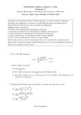 MAST10006 - Melbourne - Calculus 2 - Studocu