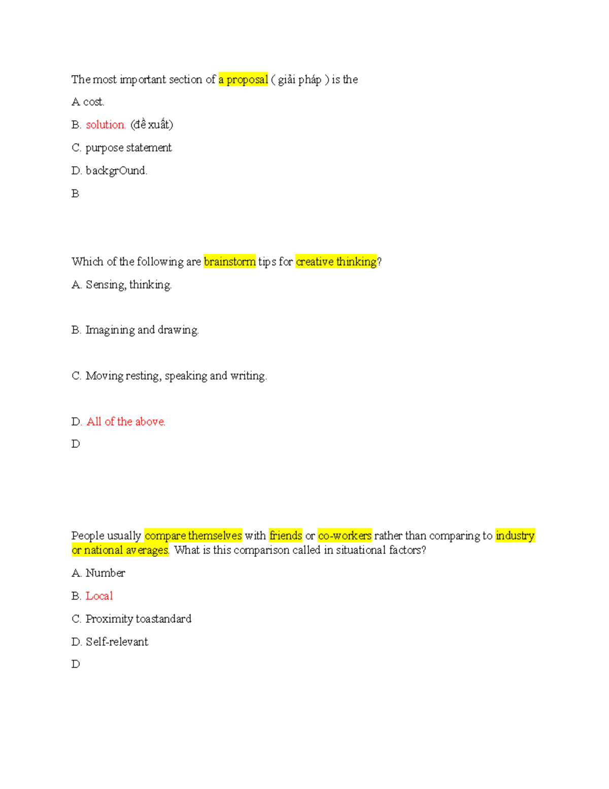SSG - Final Exam Study Notes on Proposal Solutions and Team Dynamics ...