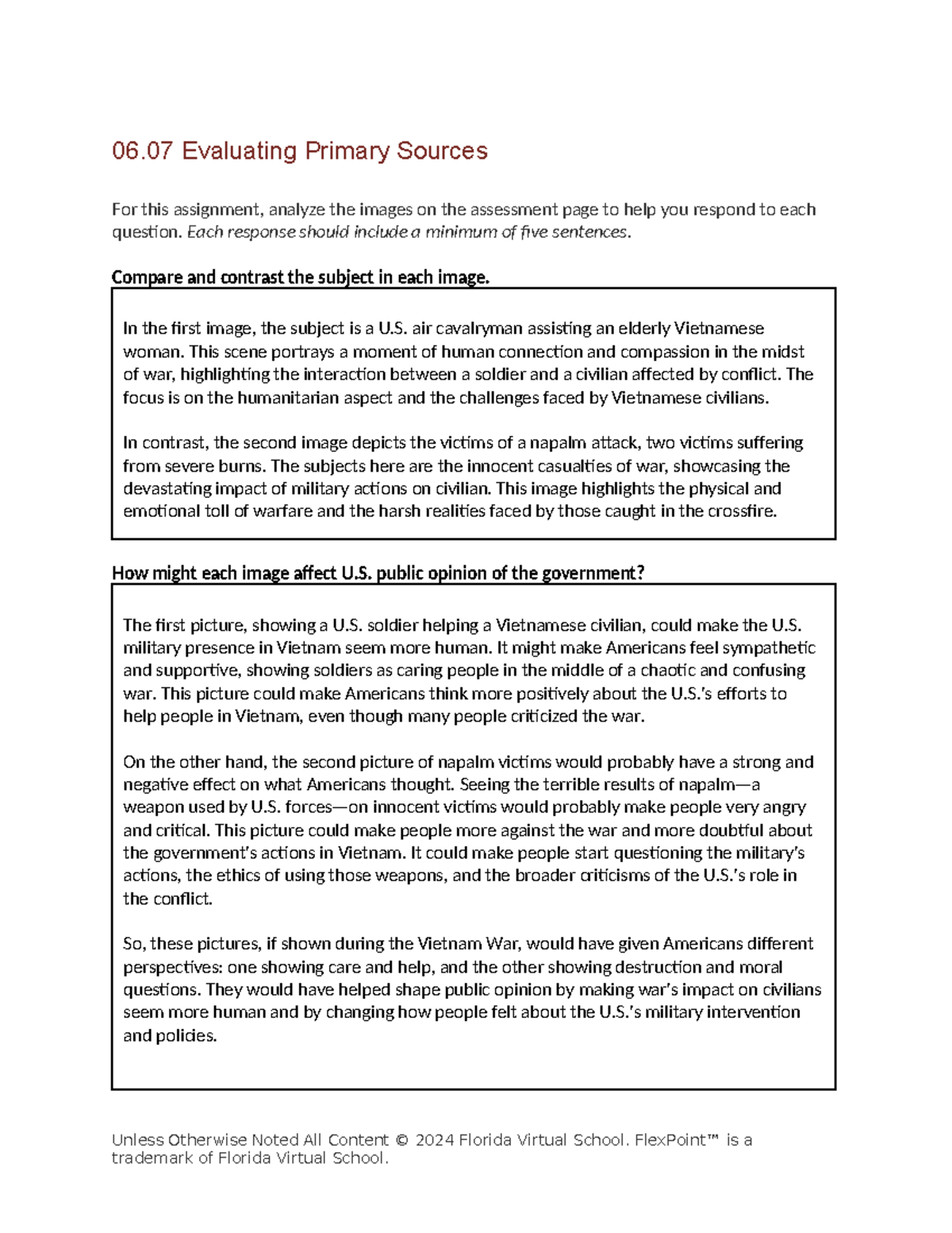 06 07 assignment - 06 Evaluating Primary Sources For this assignment, analyze the images on the ...