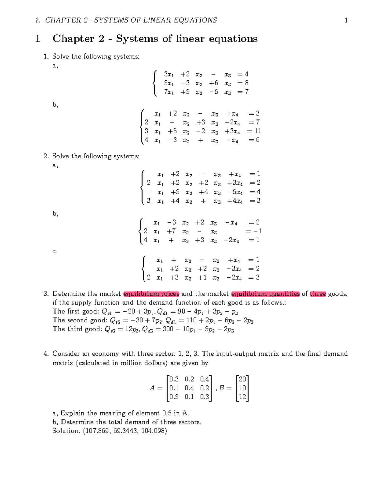 Exercise C2 - practice chapter 2 - 1. CHAPTER 2 - SYSTEMS OF LINEAR ...