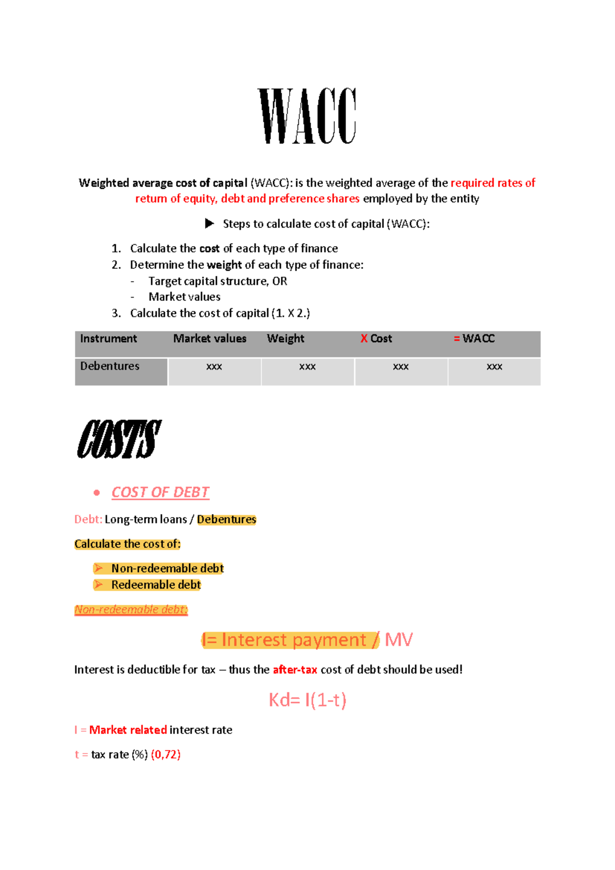 WACC Calculation Steps: Understanding Weighted Average Cost of Capital ...