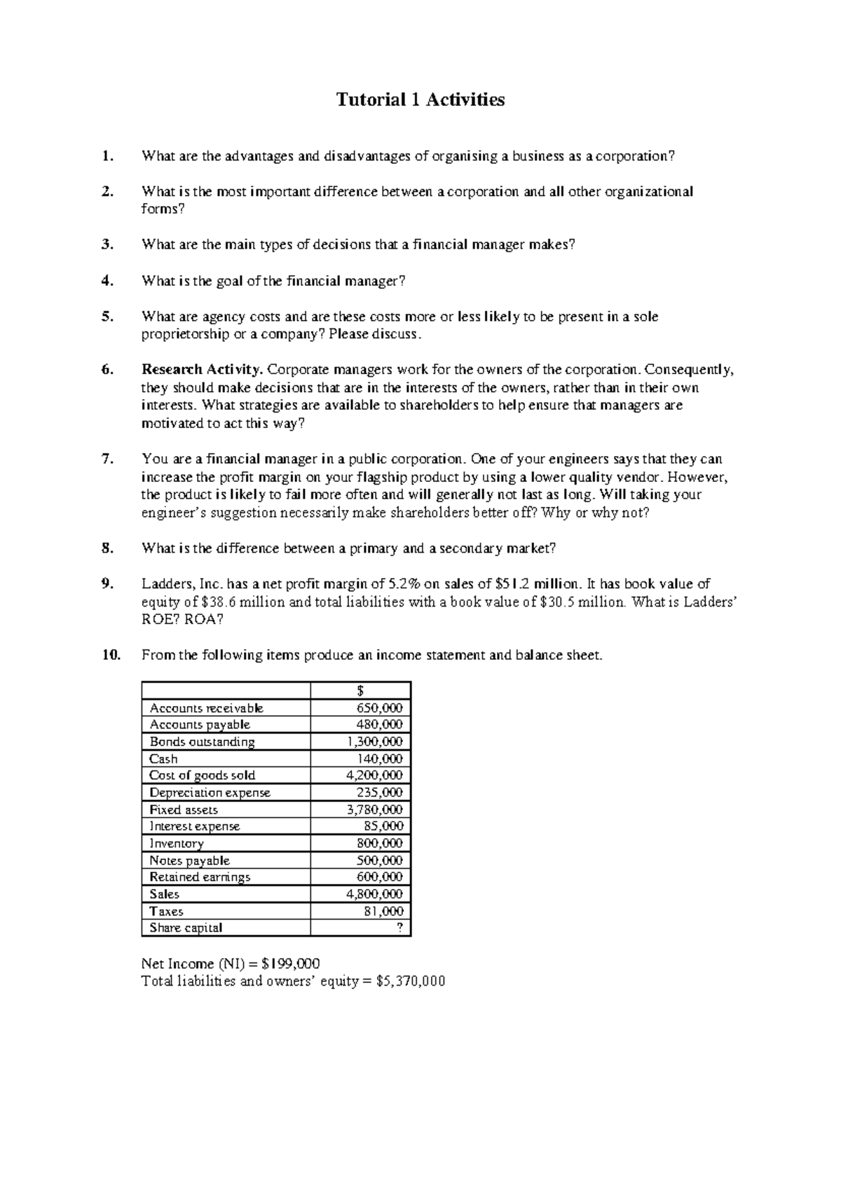 Tutorial+1 - Tutorial+1 - Tutorial 1 Activities 1. What are the ...