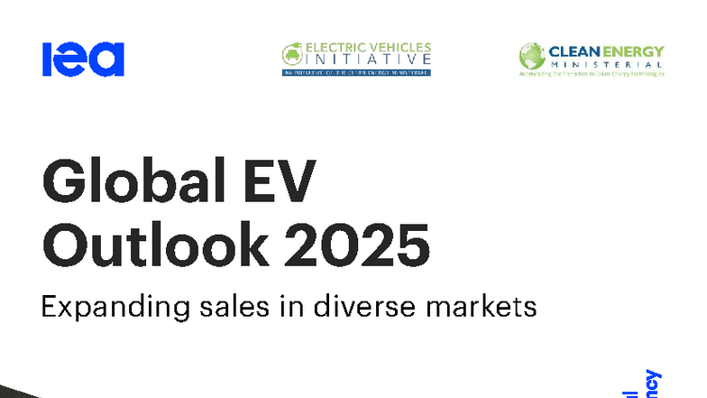 Global EV Outlook 2025: Trends and Insights on Electric Vehicle Markets ...