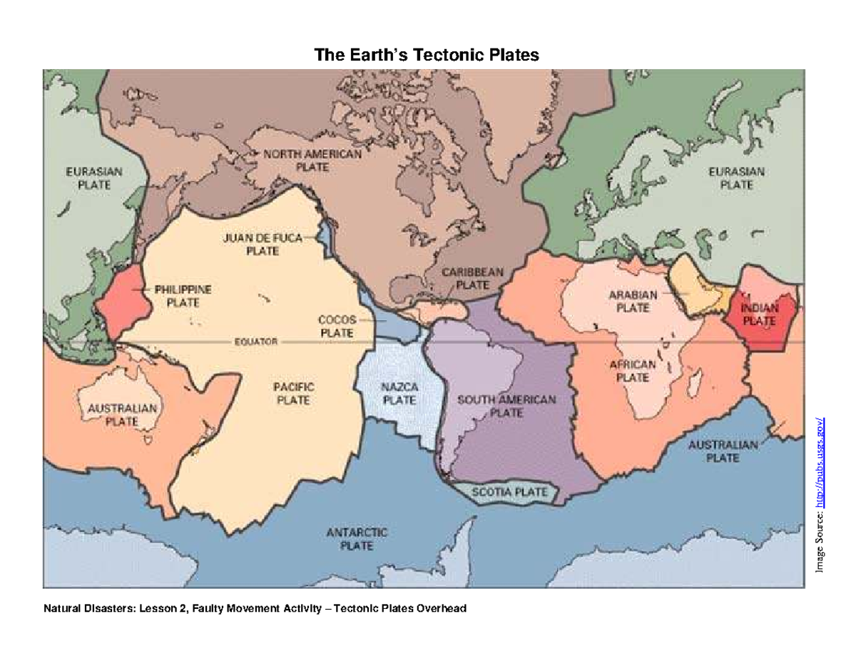 The Earth's Tectonic Plate - The world of Science - Natural Disasters ...