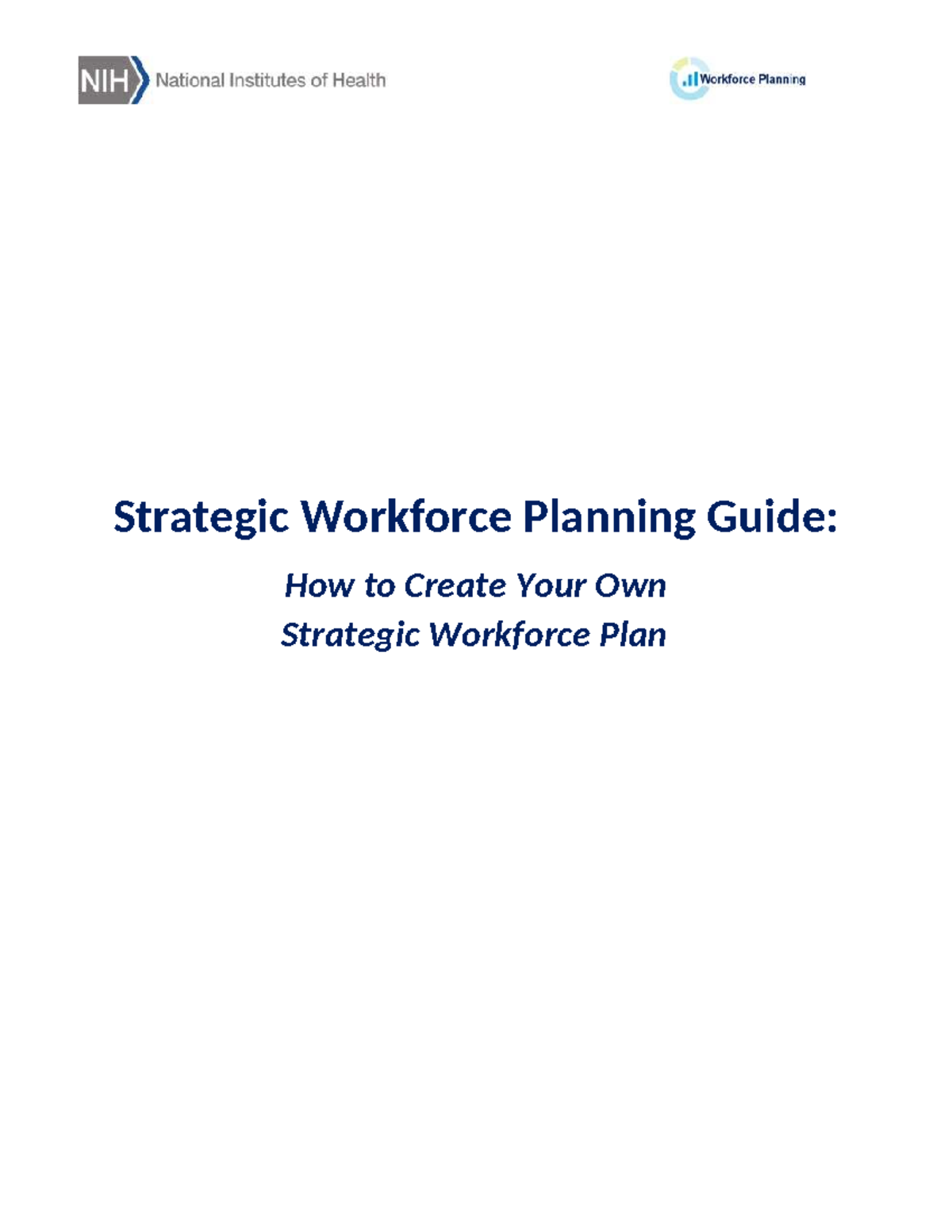 Strategic Workforce Planning Guide (SWP 508): Creating Your Own Plan ...