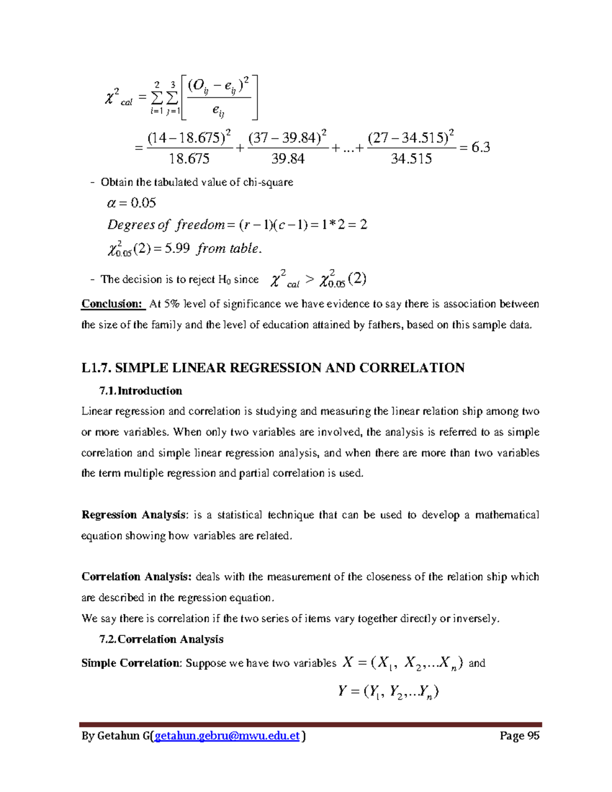 Regression and Correlation Analysis: L1.7 Study Notes - Studocu