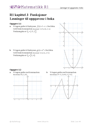 R1 1 lõsninger - Fullstendig Løsningsforslag for Matematikk R1 ...