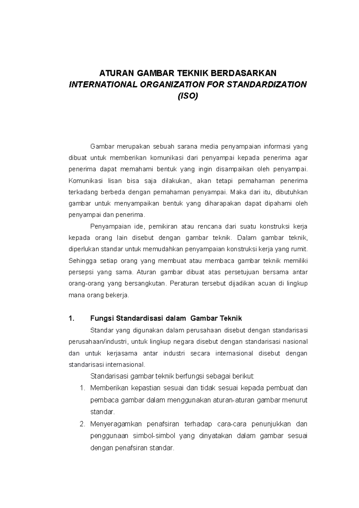 Aturan Gambar Teknik Sesuai ISO: Standar dan Proyeksi dalam Desain ...