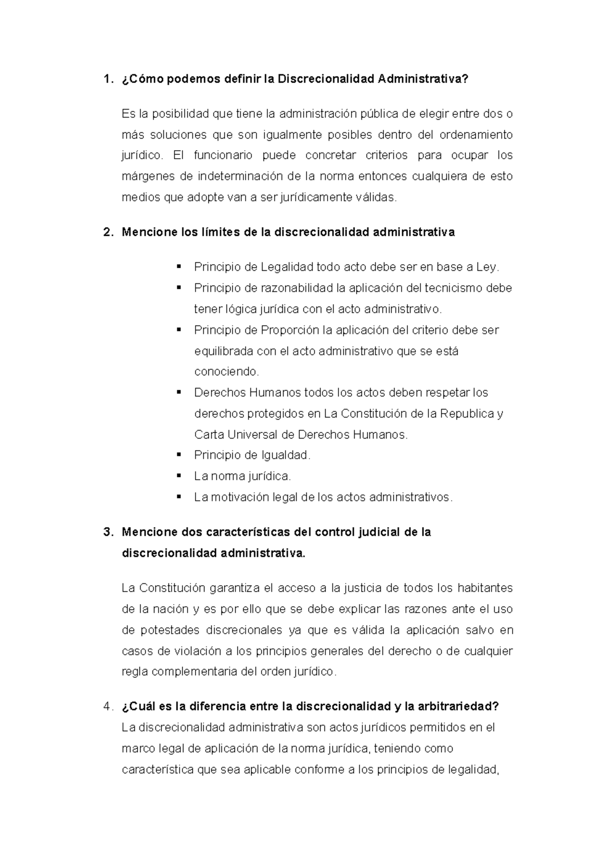 Cómo podemos definir la Discrecionalidad Administrativa - 1. podemos ...