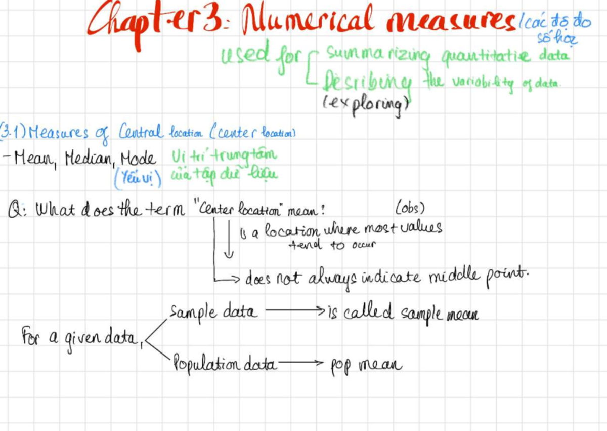 Chapter 3 - Numerical Measures for Summarizing Quantitative Data - Studocu