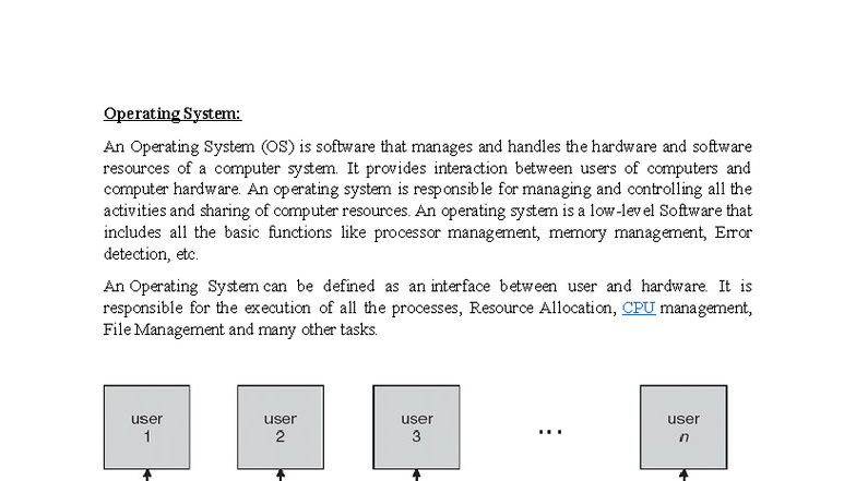 OS L1 - Overview and Functions of Operating Systems - Studocu