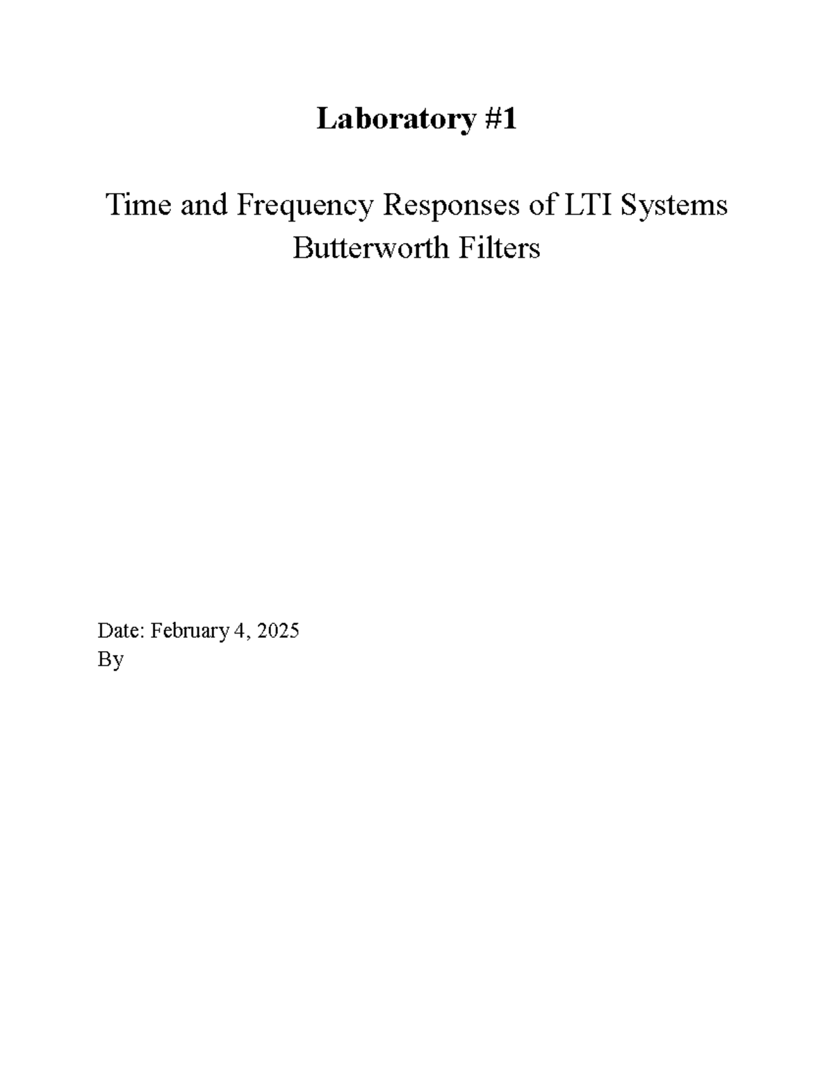 Sysc 3501 Lab 2 - Lab 2 - Laboratory Time and Frequency Responses of ...
