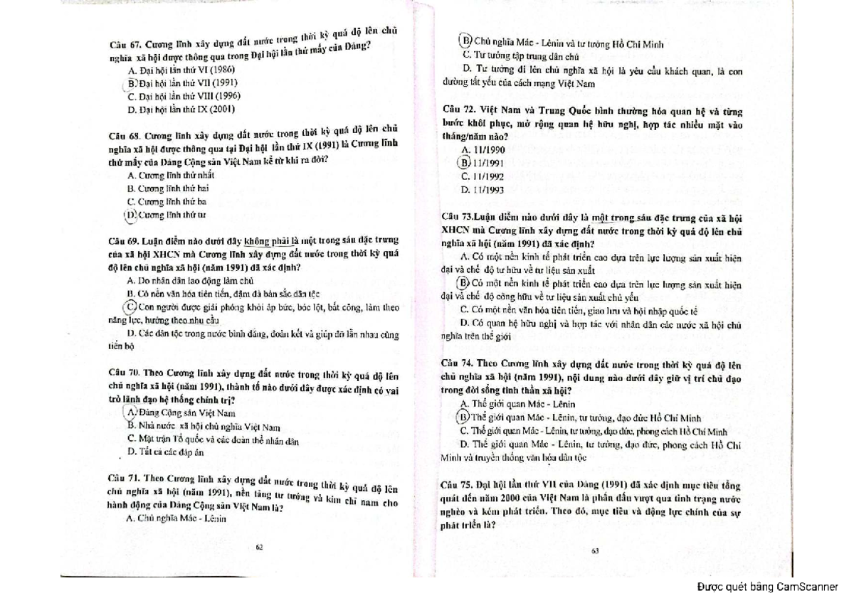 Đề cương Lịch sử Đảng - Câu hỏi và nội dung quan trọng 32 - Studocu