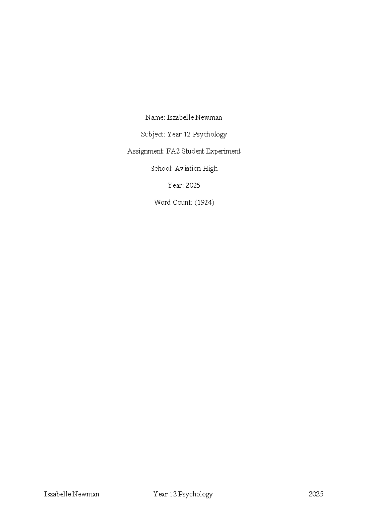 IA2 Psychology Assignment: Context Dependent Memory in Adolescents ...