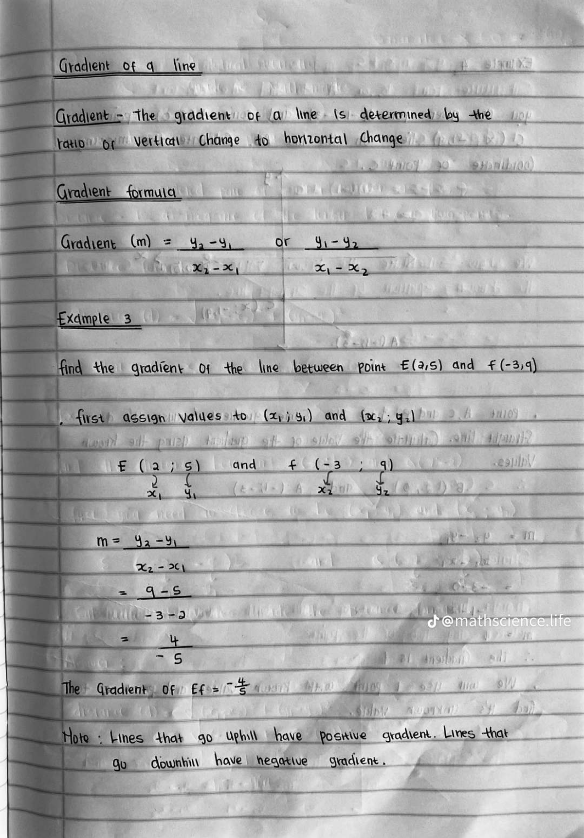 Gradient and Distance Calculations in Analytical Geometry (Grade 10 ...
