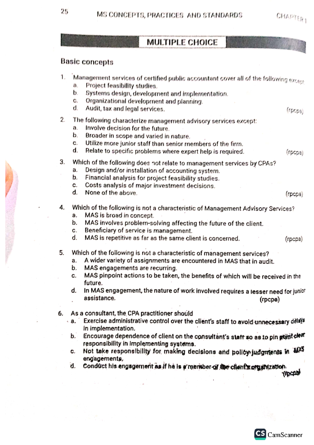 Exercises Review for MS Concepts and Practices: Chapters 1 & 2 - Studocu
