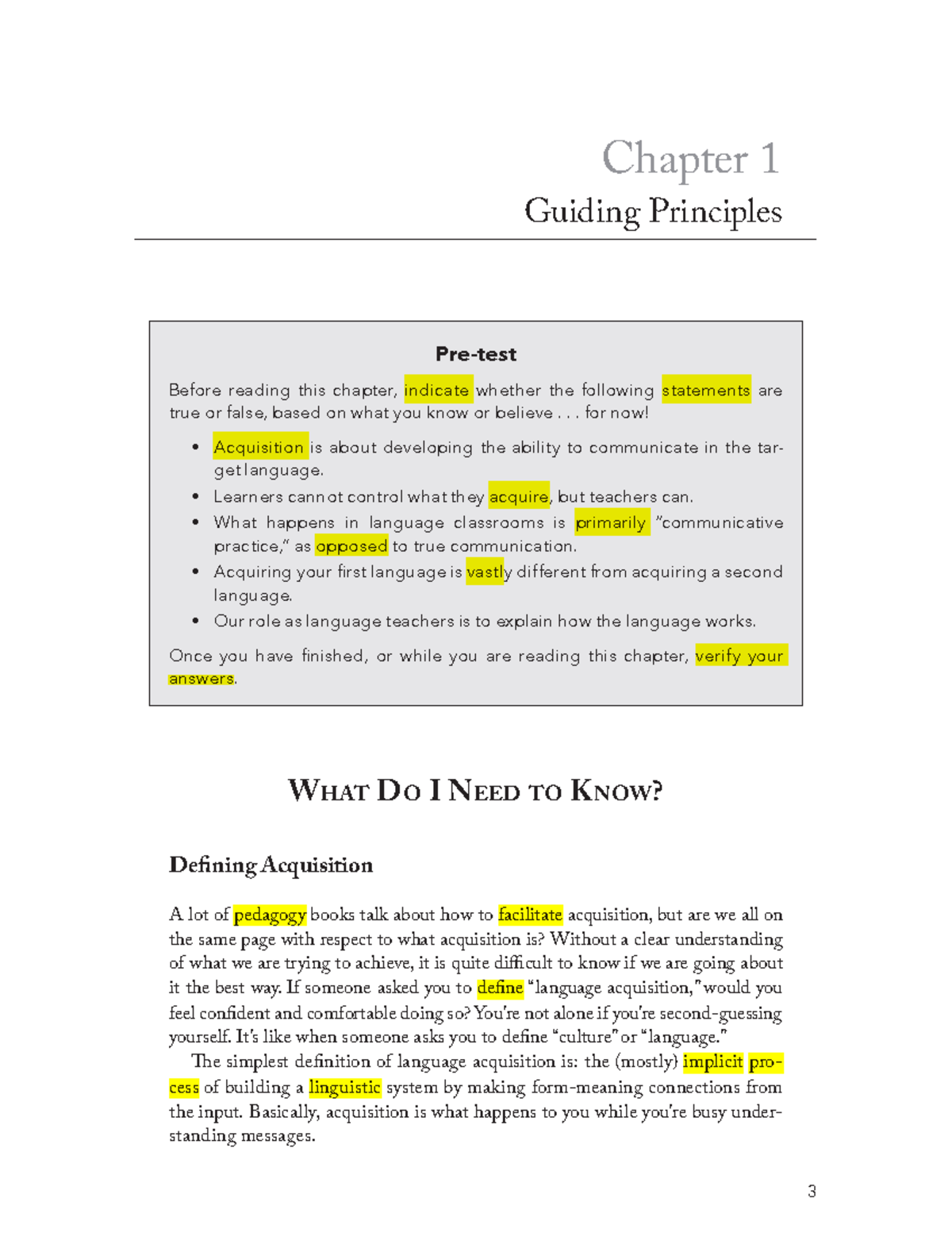 Chapter 1: Guiding Principles of Second Language Acquisition (UH GL W L ...