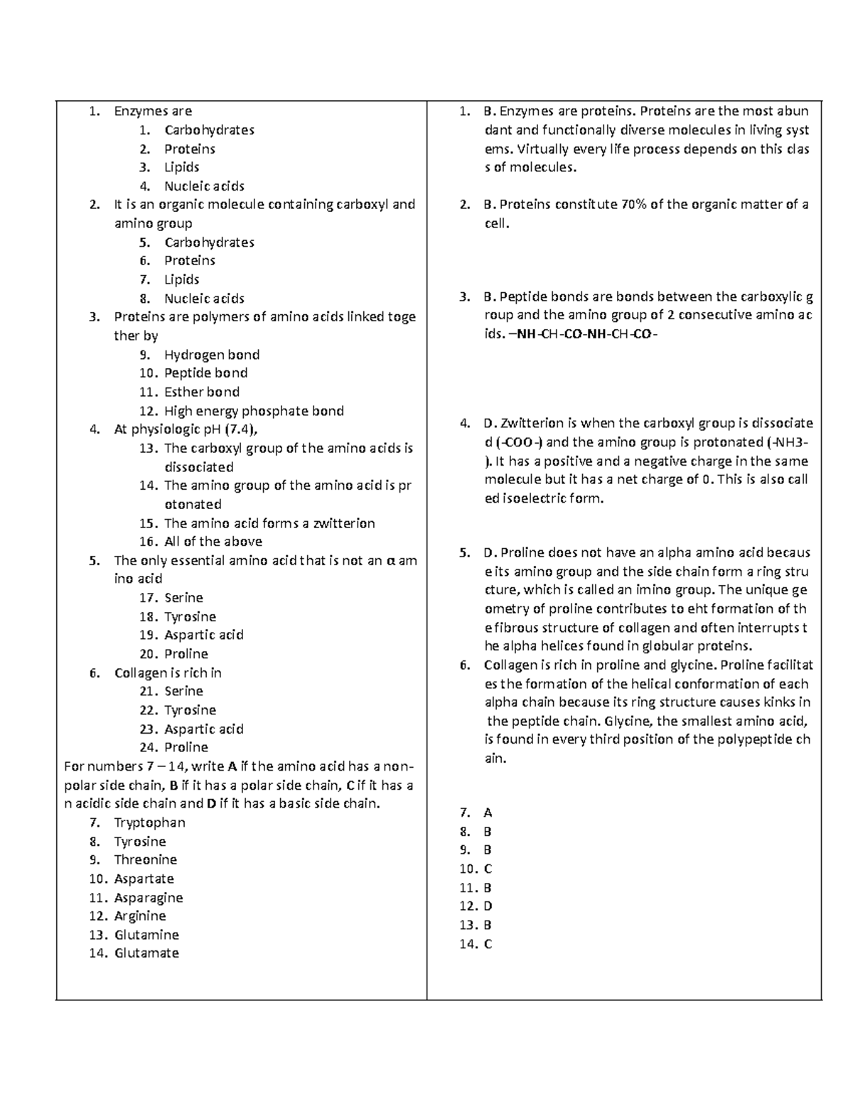 Biochemistry 101: Comprehensive Study Guide and Notes - Studocu