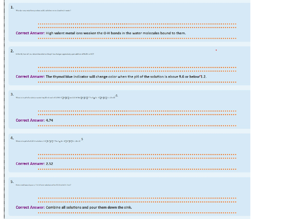 Chem21labs prelab experiment 19 - 1. Why do many metal ions produce ...