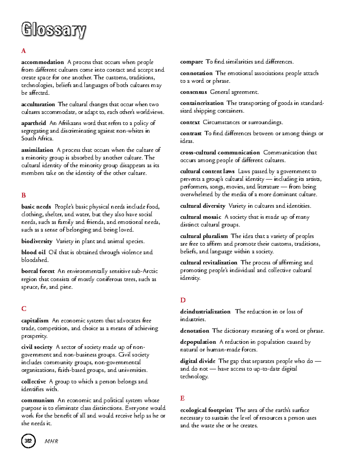 Globalization Key Terms & Concepts Glossary - Studocu