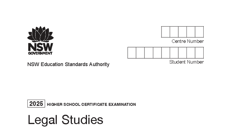 2025 HSC Legal Studies - Past Exam Paper Analysis - Studocu