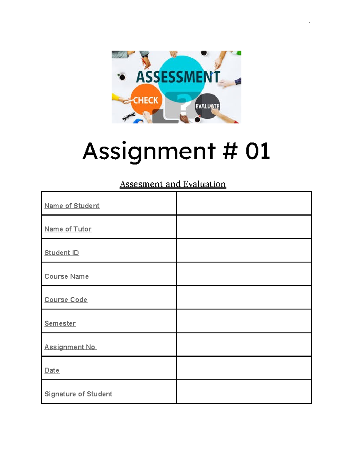 Assignment 8602: Measurement, Assessment, and Evaluation in Education ...