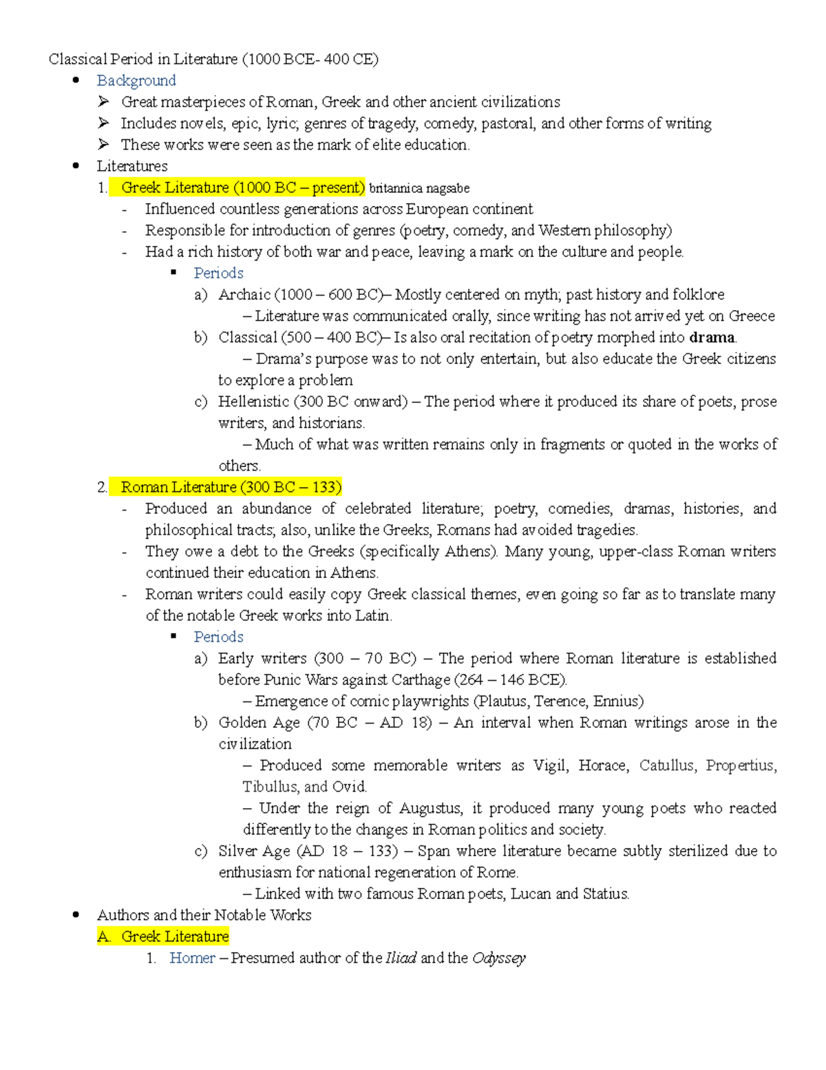 Classical Period in Literature (1000 BCE - 400 CE): Key Texts & Authors ...
