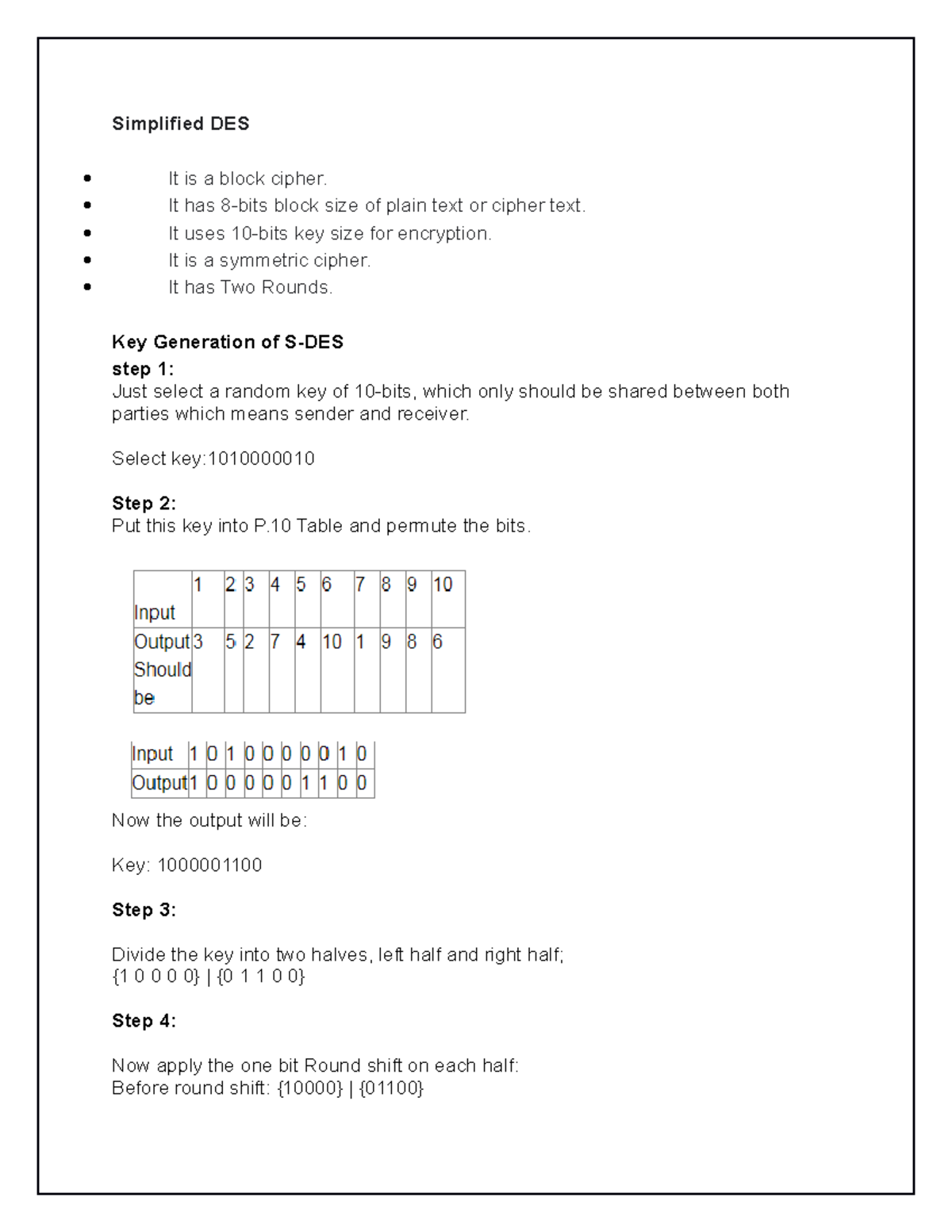 Simplified S-DES (CS101) Unit 2: Key Generation & Encryption Explained ...