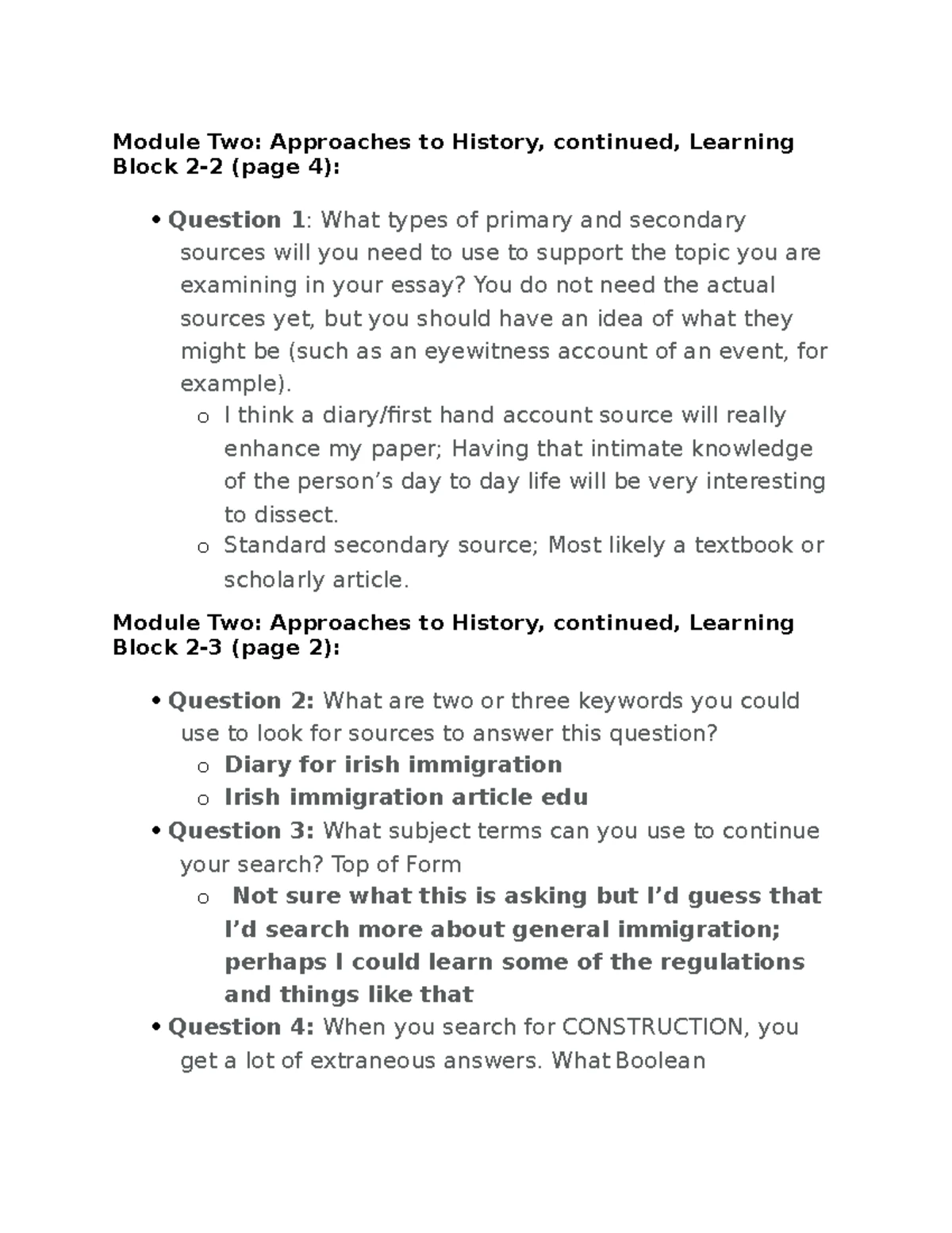 Applied History - 4-2 Module Four Short Responses Analysis - Studocu
