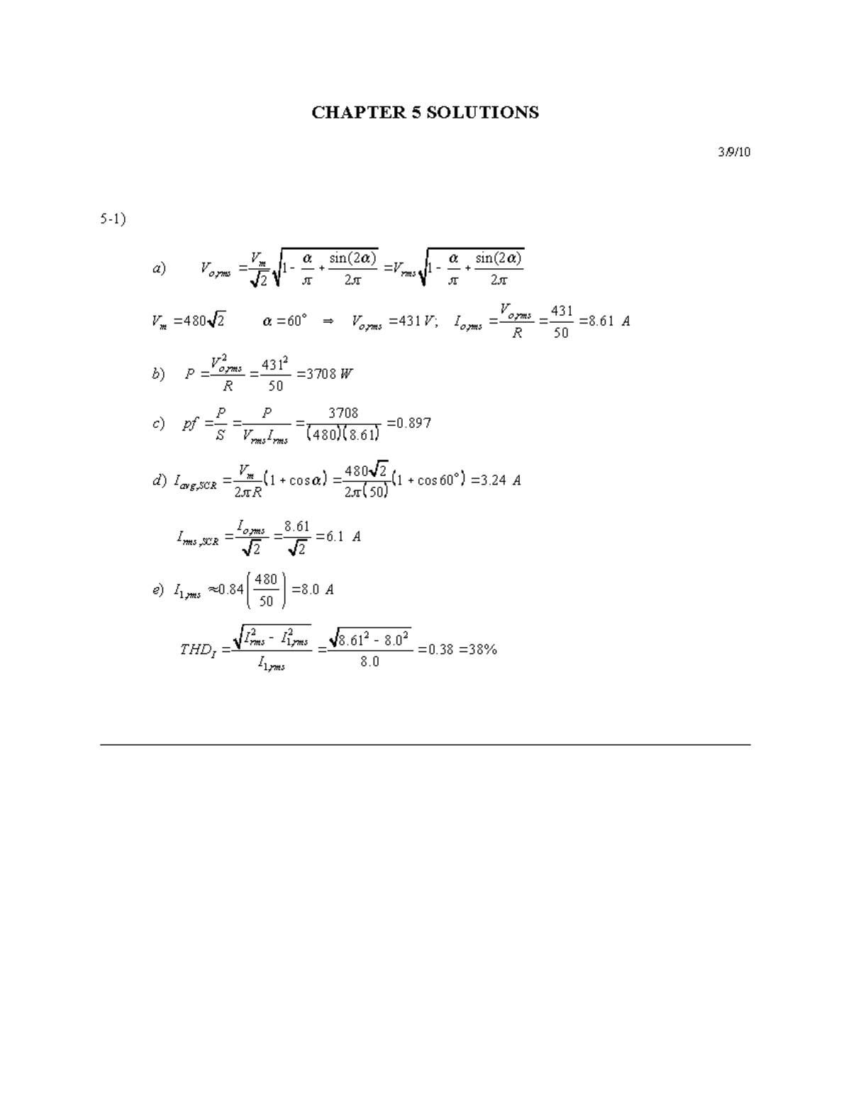 Chap005 - CH5 Solution of Power Electronics by Daniel W.Hart - CHAPTER ...