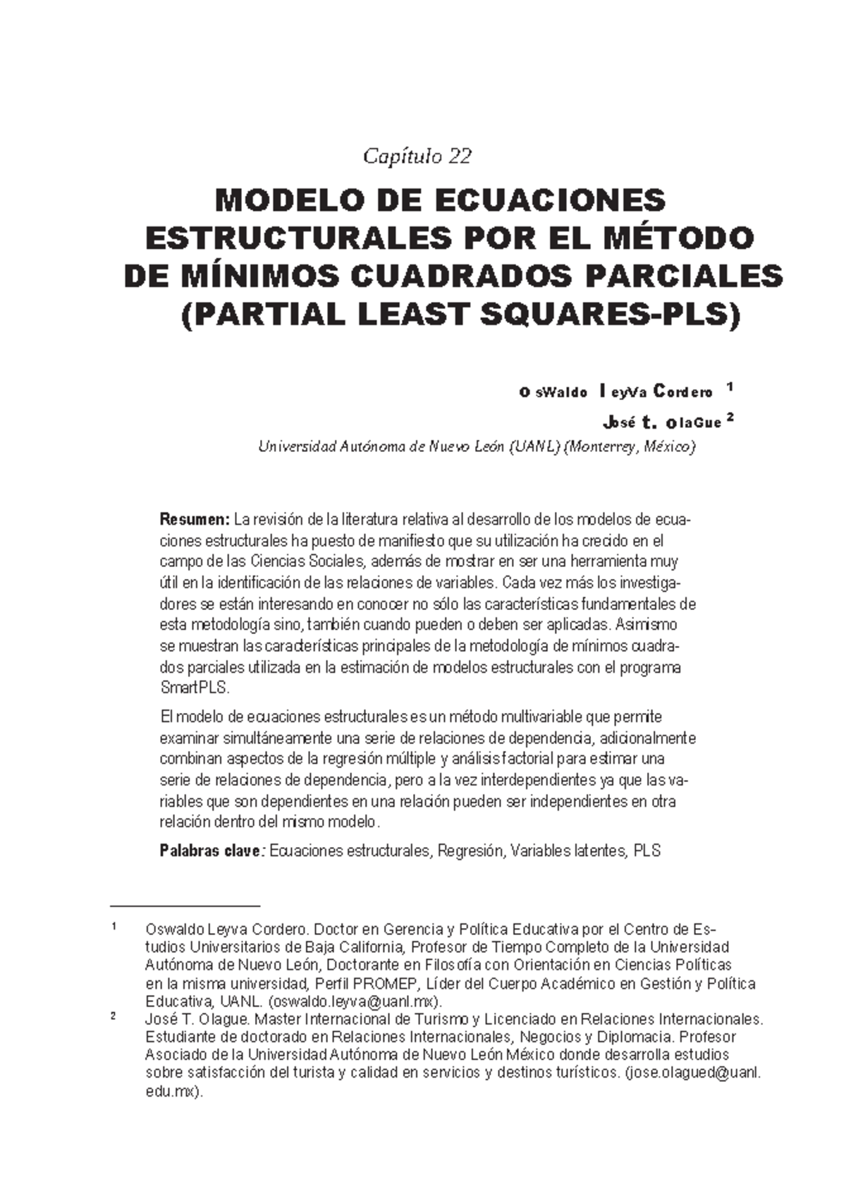 Cap22: Modelos de Ecuaciones Estructurales y PLS (Método Mínimos ...