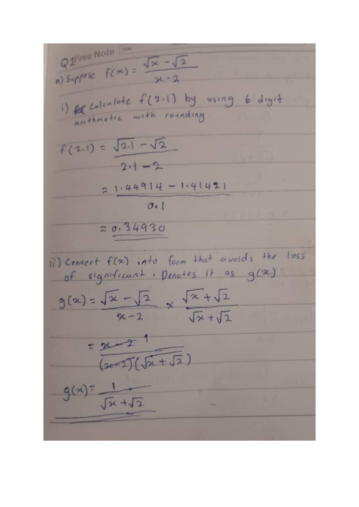 CMA6134-2024: Tutorial 3 Answers on Computational Methods - Studocu