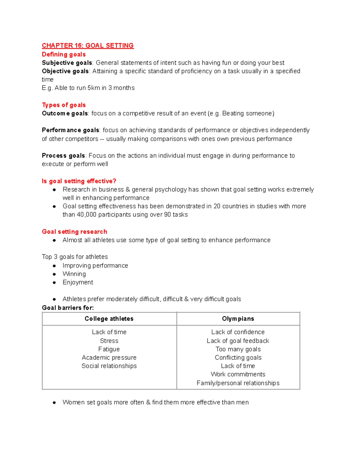 S&E Chapter 16: Effective Goal Setting Strategies and Principles - Studocu