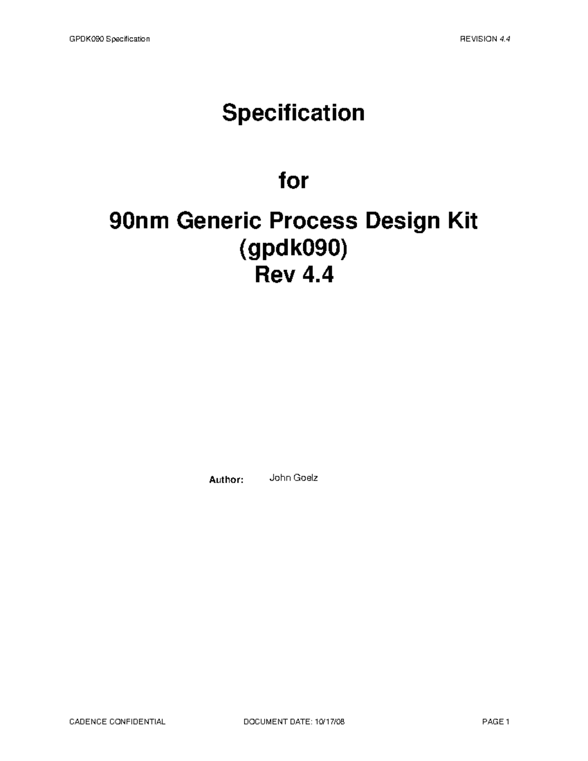 GPDK090 Specifications for VLSI Process Design Kit (Rev 4) - Studocu