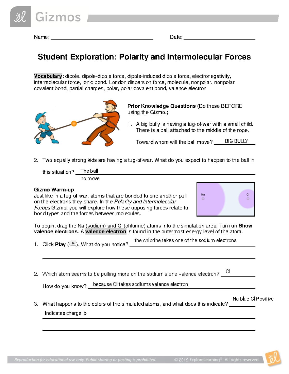 Intermolecular Forces SE: Exploring Polarity and Bond Types - Studocu