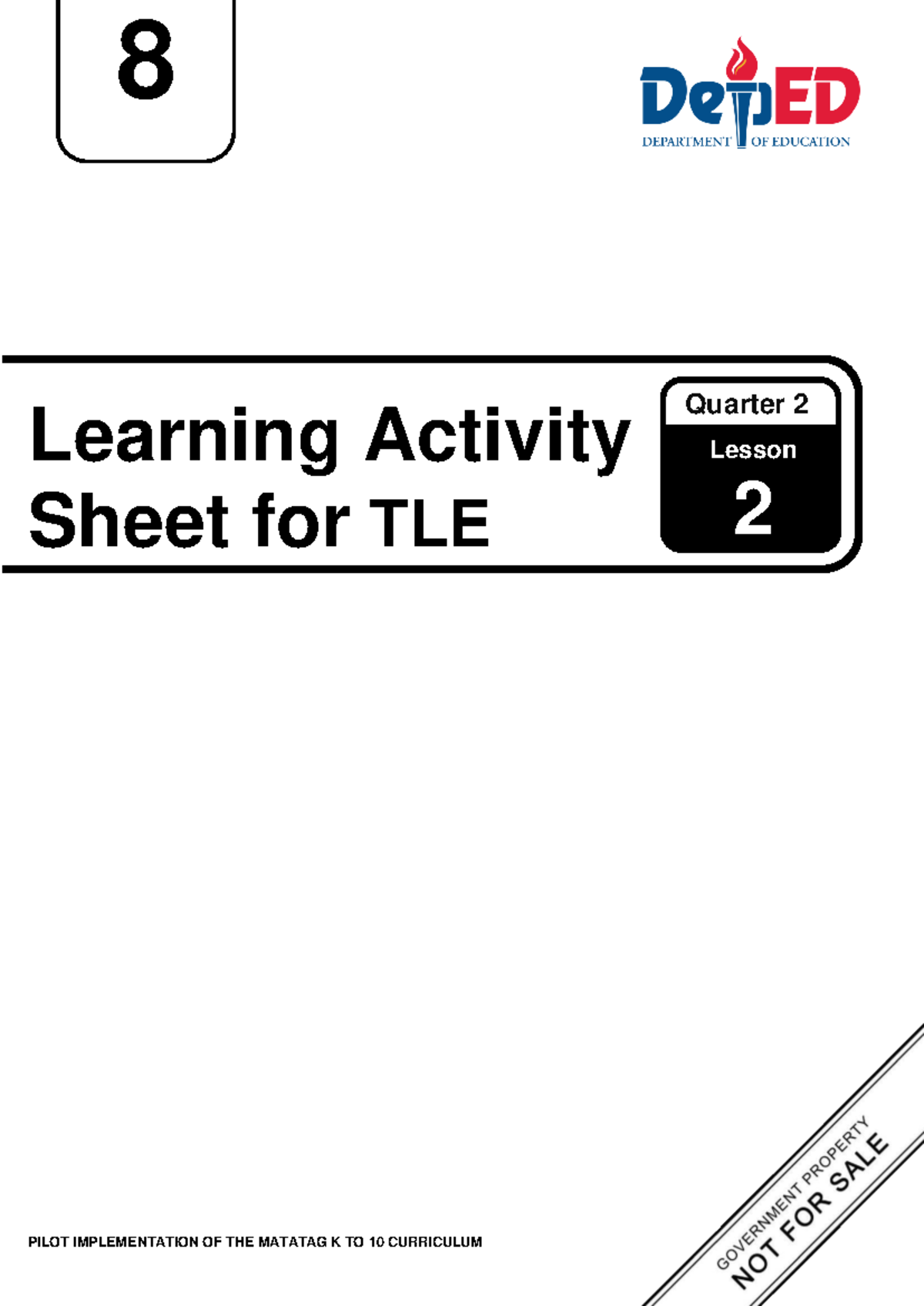 TLE 8 Q2 Lesson 2 Activity Sheet: Fish Culture Concepts - Studocu