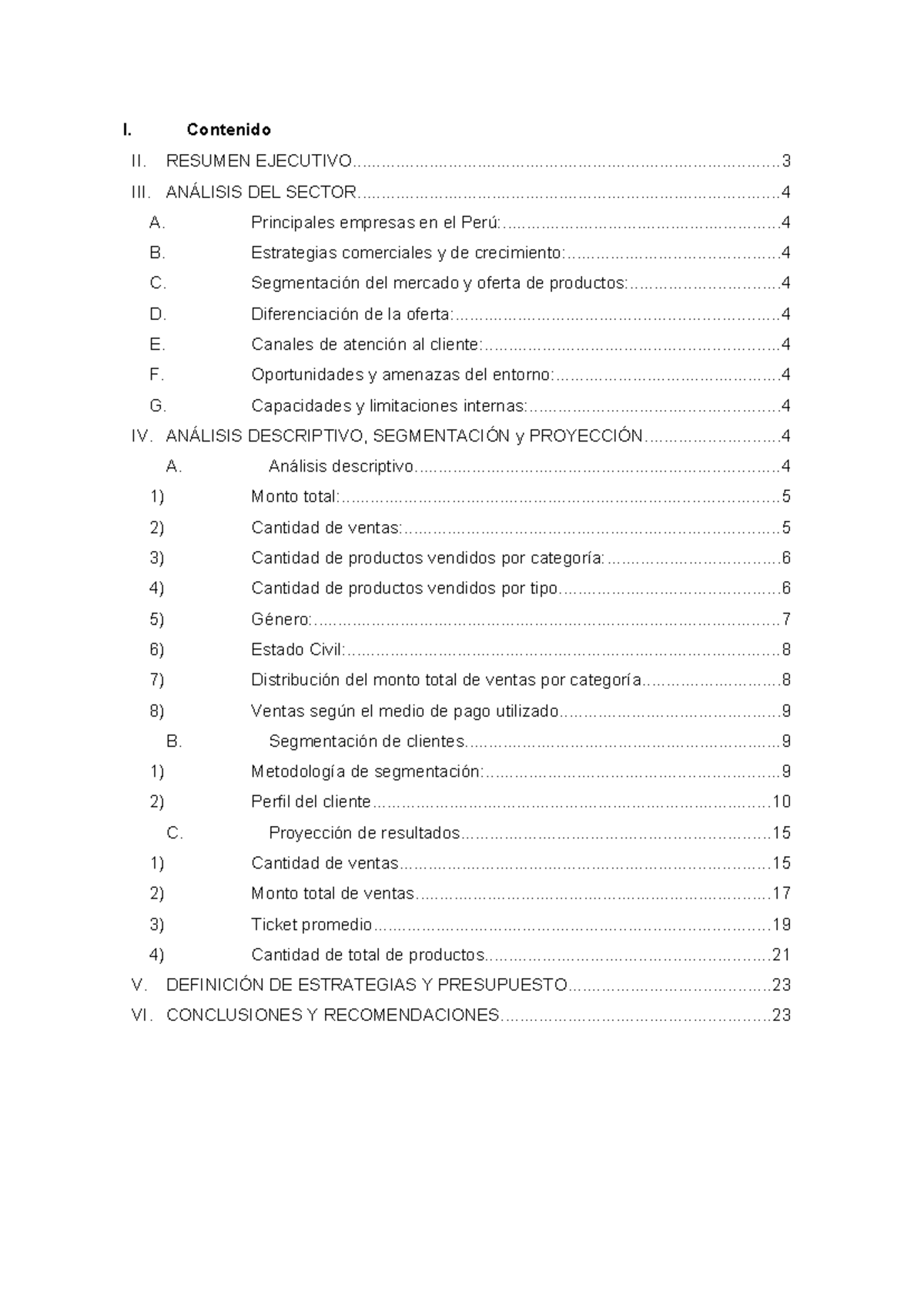 Análisis de Segmentación de Clientes y Proyección de Ventas - TRABAJO ...