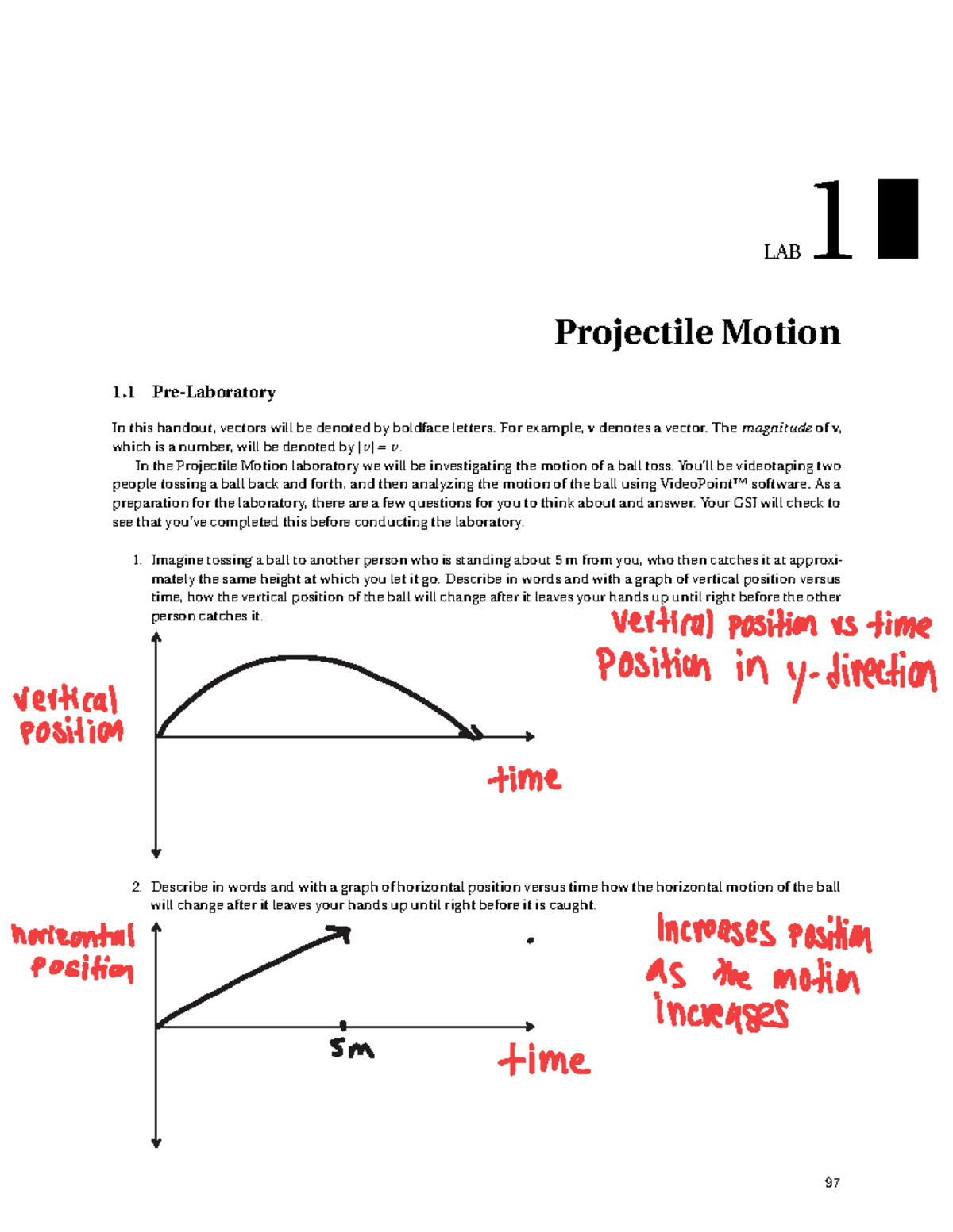 8A Lab1: Analyzing Projectile Motion Through Video Analysis - Studocu