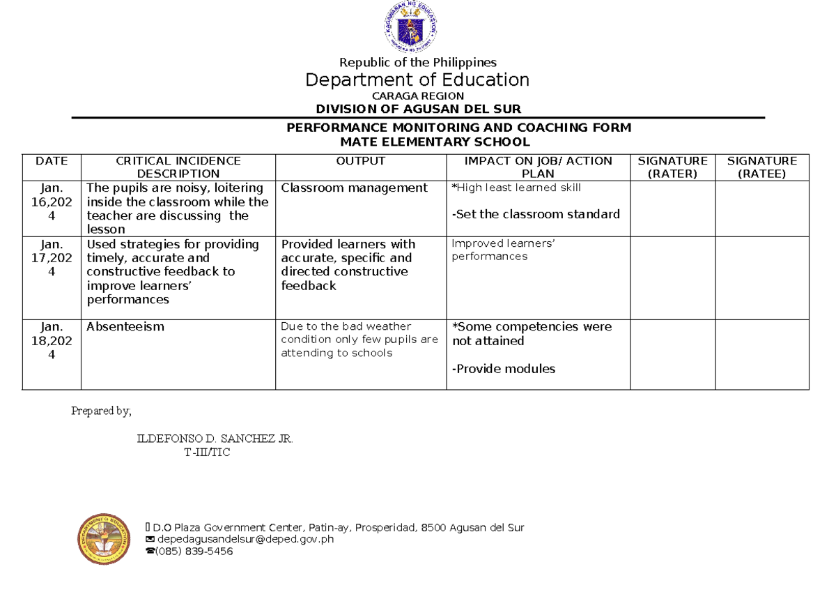 Performance-monitoring-pmcf - Republic of the Philippines Department of ...