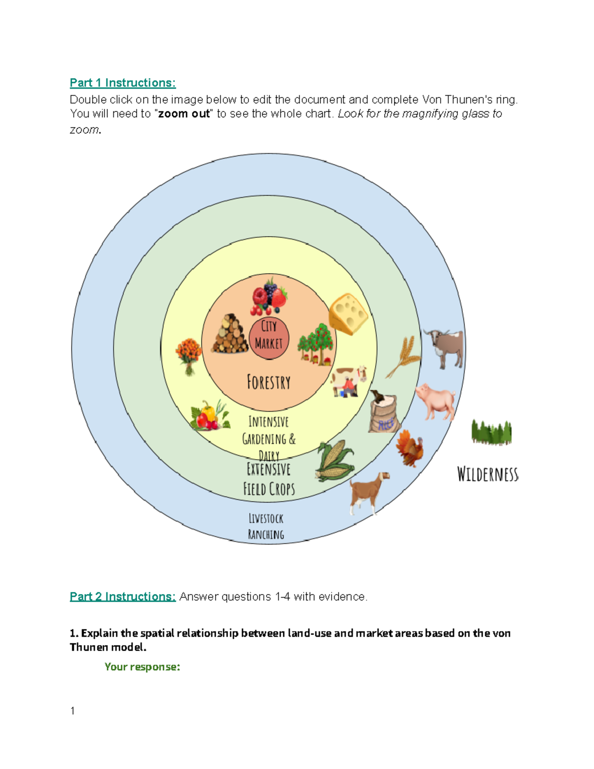 The Von Thunen Model - n/a - Part 1 Instructions: Double click on the ...